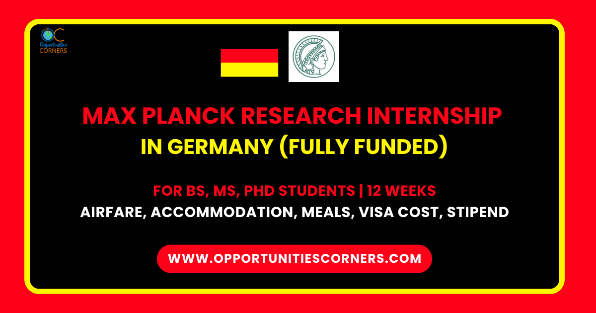 Max Planck Internship 2026 in Germany (Fully Funded)