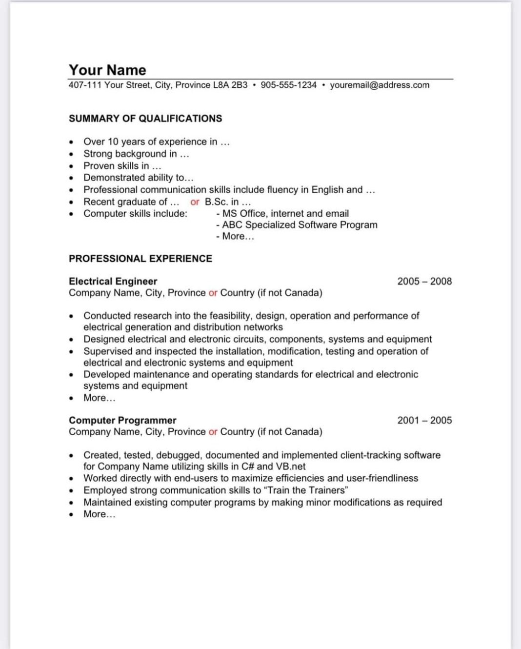 Canadian Resume Format Explained (Make a Canadian Style CV)