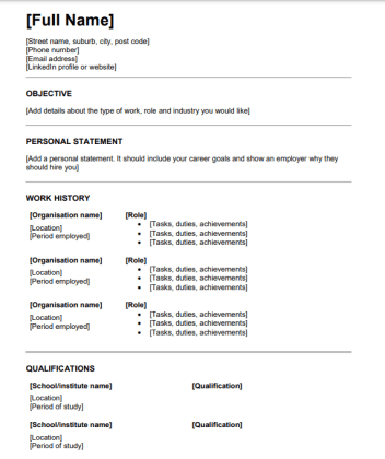 New Zealand CV Format (Develop a CV for NZ Jobs)