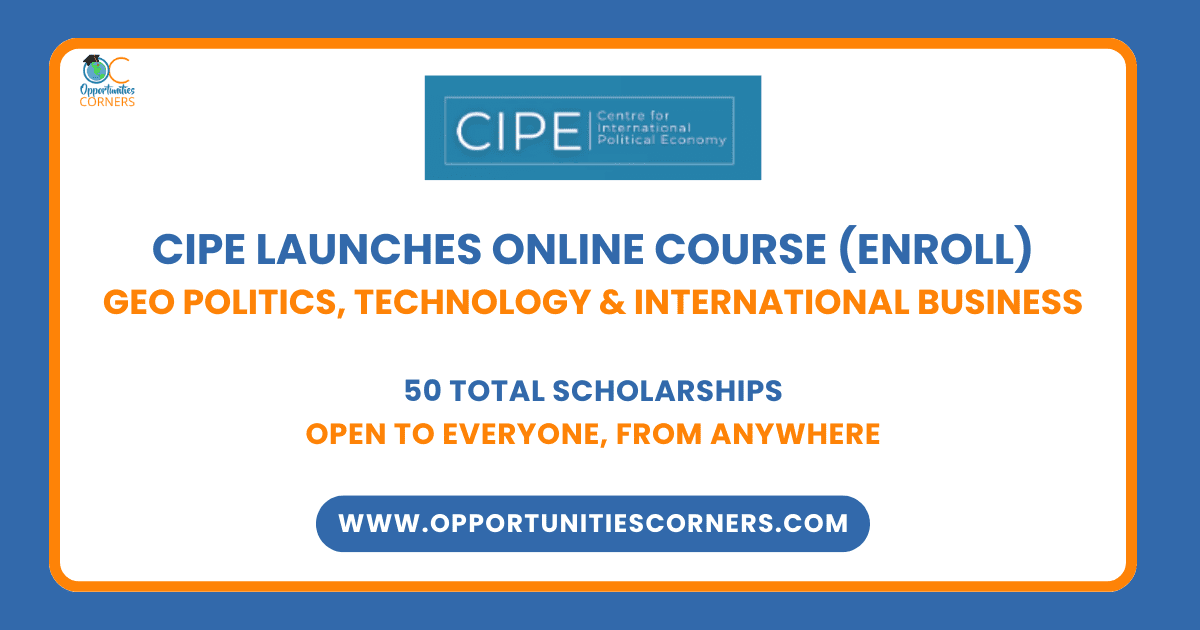 CIPE Online Course on GeoPolitics, Technology and International Business