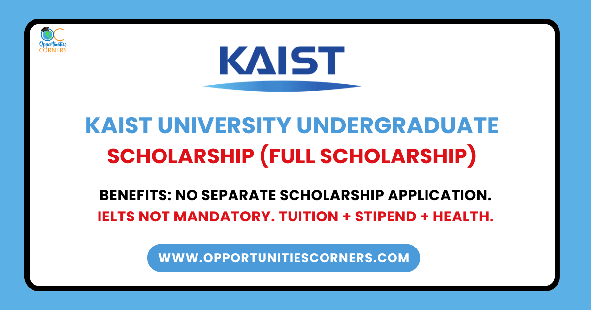 KAIST University Undergraduate Scholarship 2025 (Regular Track)