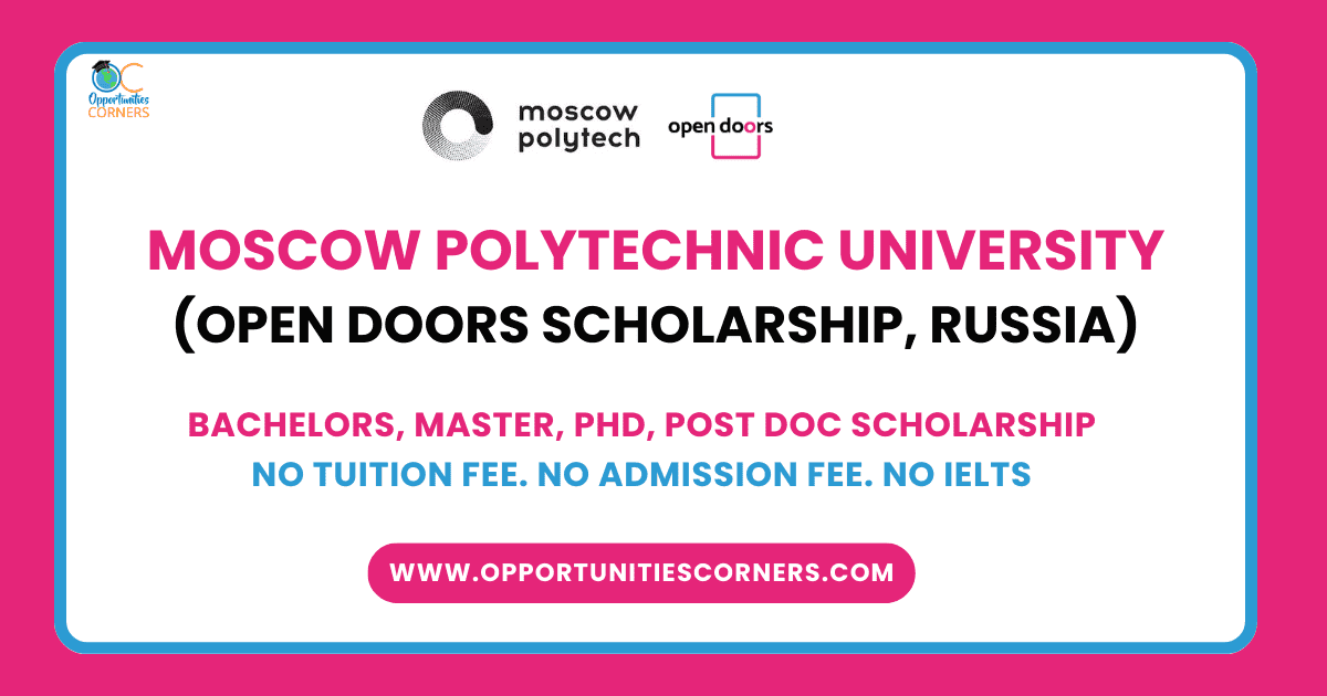 Moscow Polytechnic University Open Doors Scholarship 2025, Russia