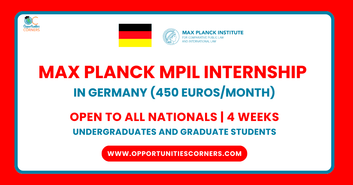 MPIL Internship 2025 in Germany (450 Euros/Month)