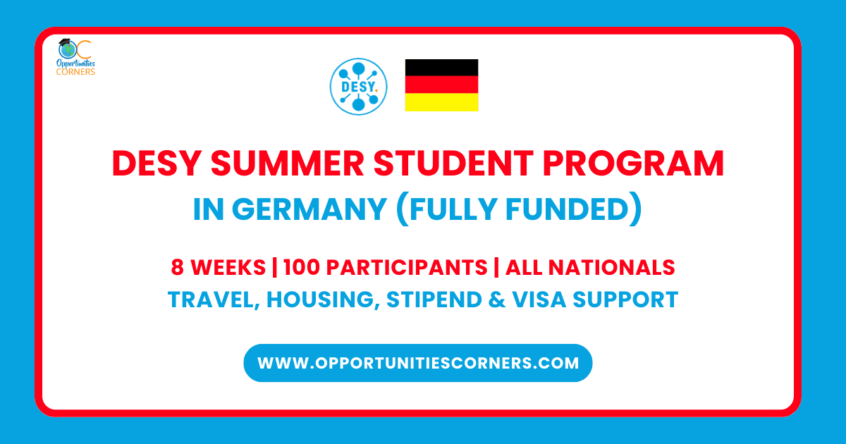 DESY Summer Student Program 2026 in Germany (Fully Funded)