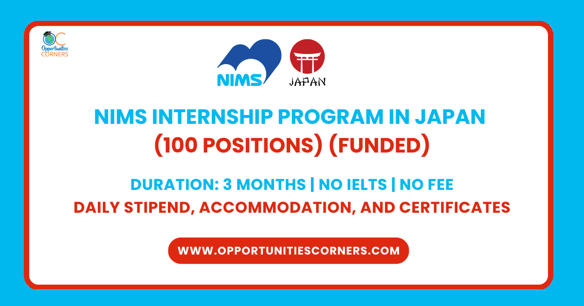 NIMS Internship 2025 in Japan (100 Positions) (FUNDED)