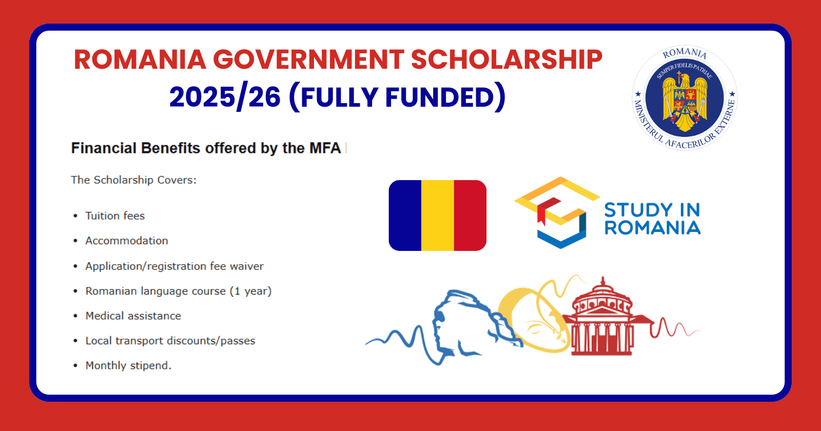 ROMANIA Government Scholarship 2025/26 (Fully Funded)