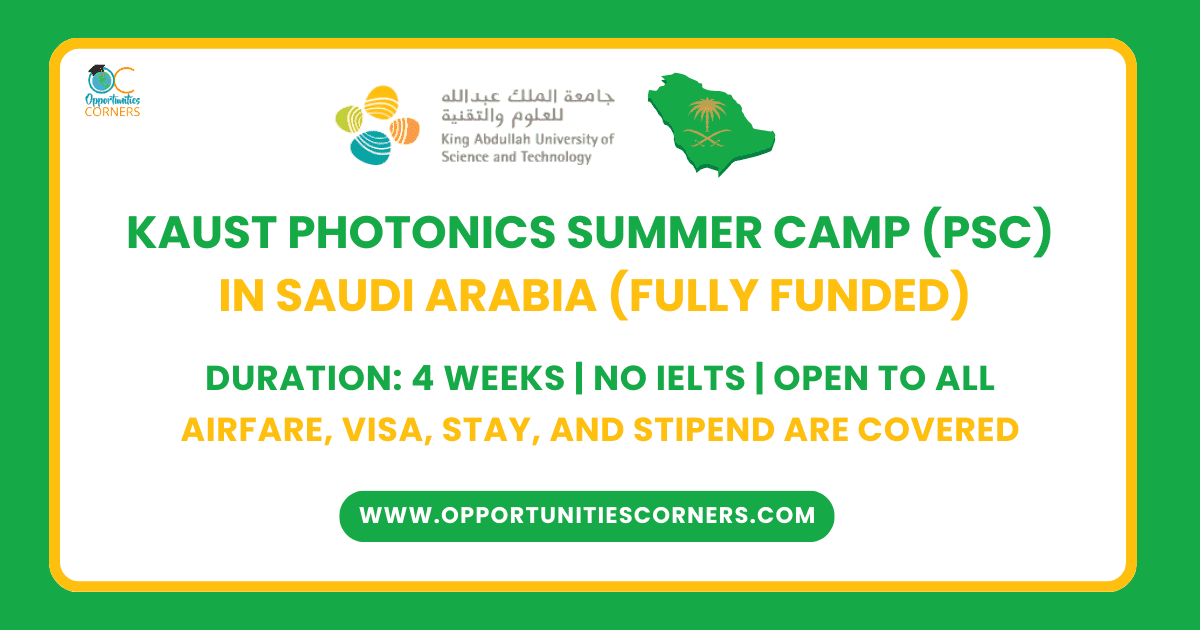 KAUST Photonics Summer Camp 2025 in Saudi Arabia (Fully Funded)