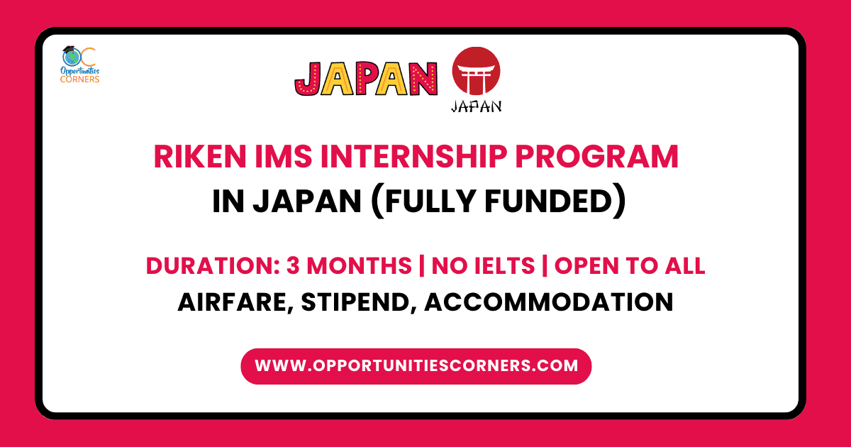 RIKEN IMS Internship Program 2025 in Japan (Fully Funded)
