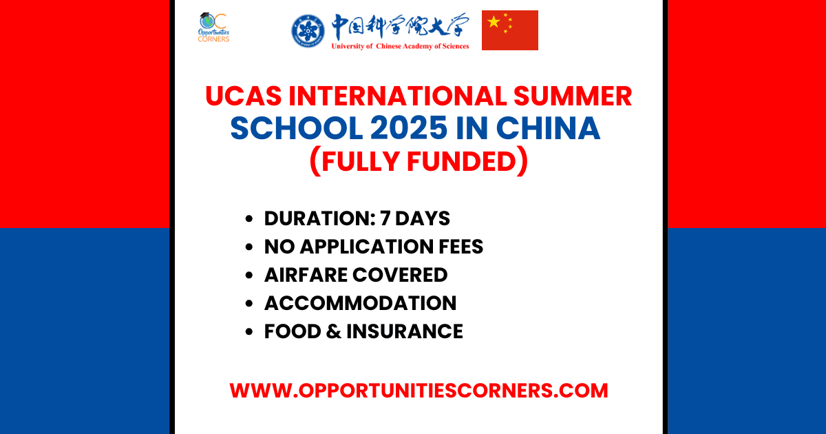UCAS International Summer School 2025 in China (Fully Funded)