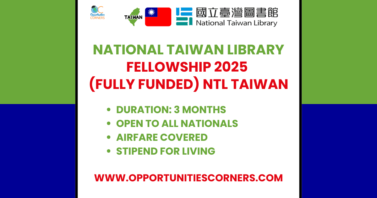 National Taiwan Library Fellowship 2025 (Fully Funded)