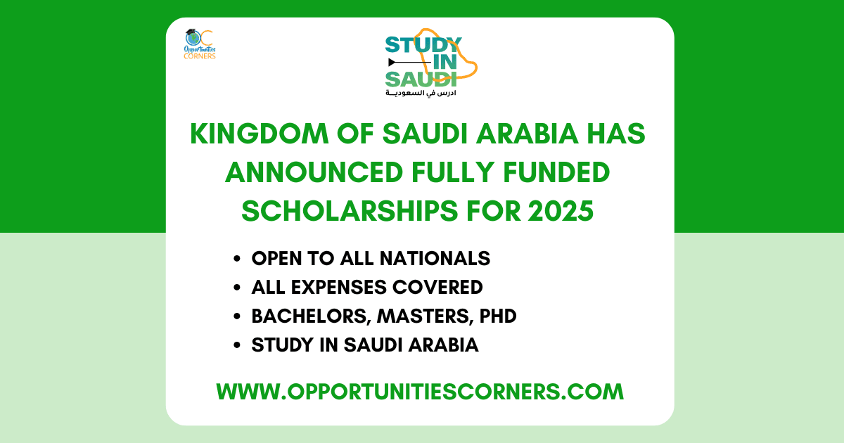Study in Saudi Scholarships 2025/26 (Fully Funded)