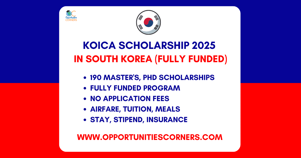 KOICA Scholarship 2025 in South Korea (Fully Funded)