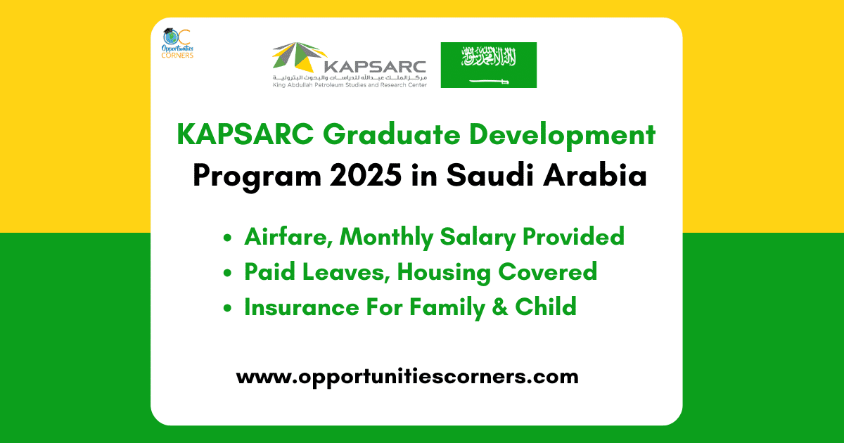 KAPSARC Graduate Development Program 2025 in Saudi Arabia