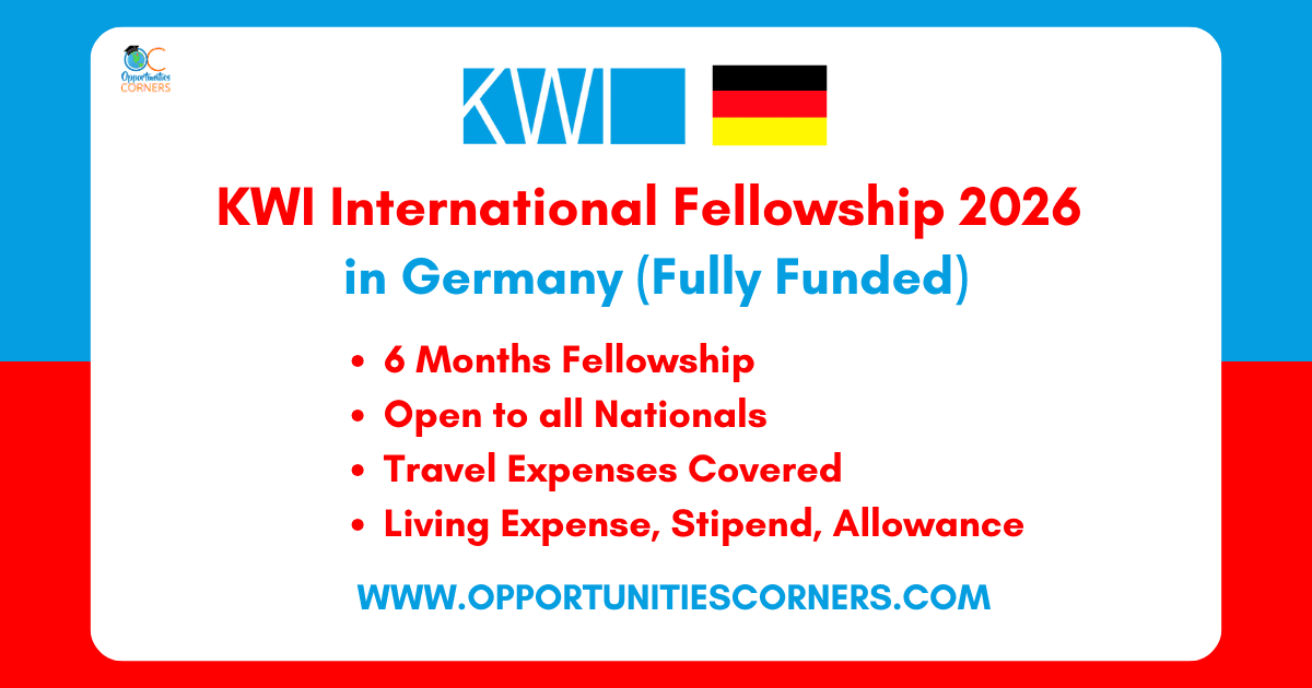 KWI International Fellowship 2026/27 in Germany (Fully Funded)