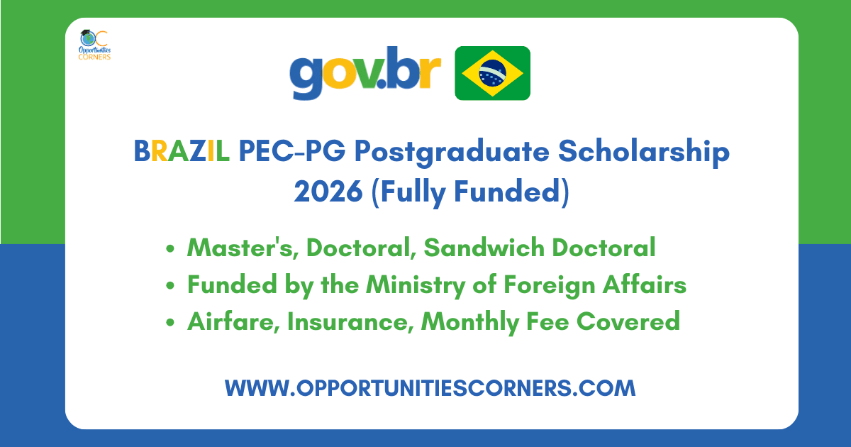 Brazil PEC-PG Postgraduate Scholarship 2026 (Fully Funded)