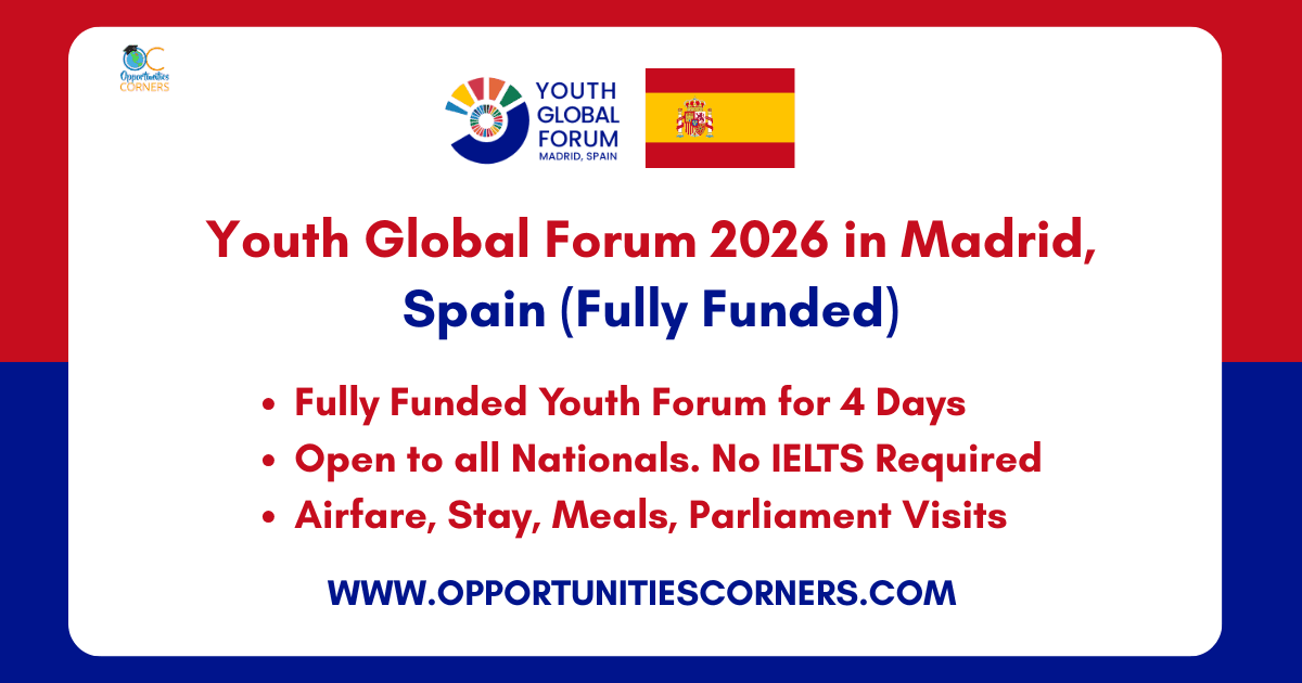 Youth Global Forum 2026 in Madrid, Spain (Fully Funded)