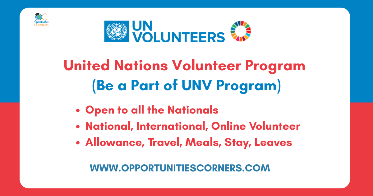 United Nations Volunteer (UNV) Program 2026 (Fully Funded)