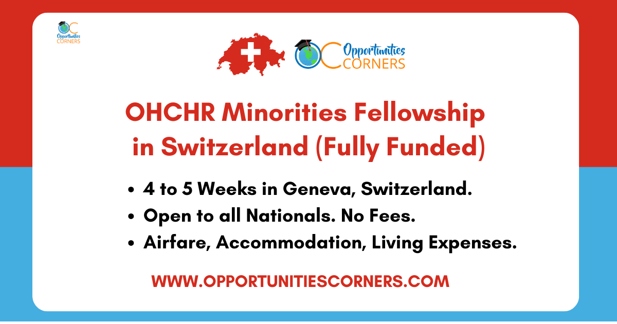 OHCHR Minorities Fellowship 2026 in Switzerland (Fully Funded)