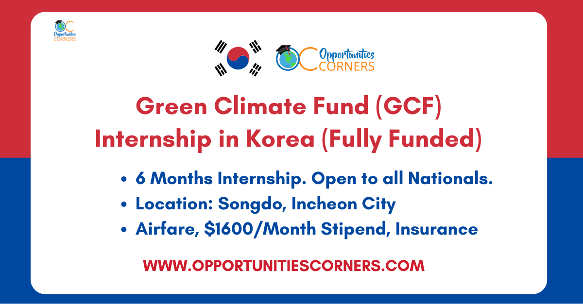 Green Climate Fund (GCF) Internship 2026 South Korea (Fully Funded)