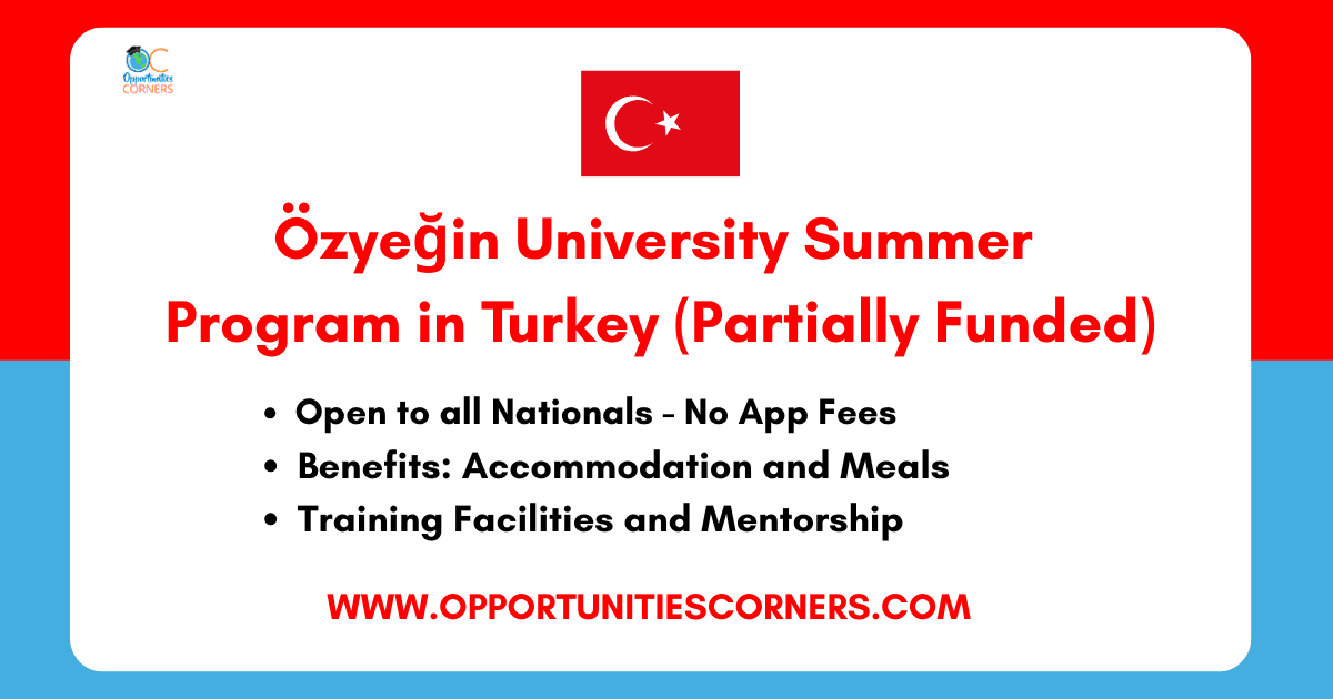 Özyeğin University Summer Program 2026 Turkey (Partially Funded)