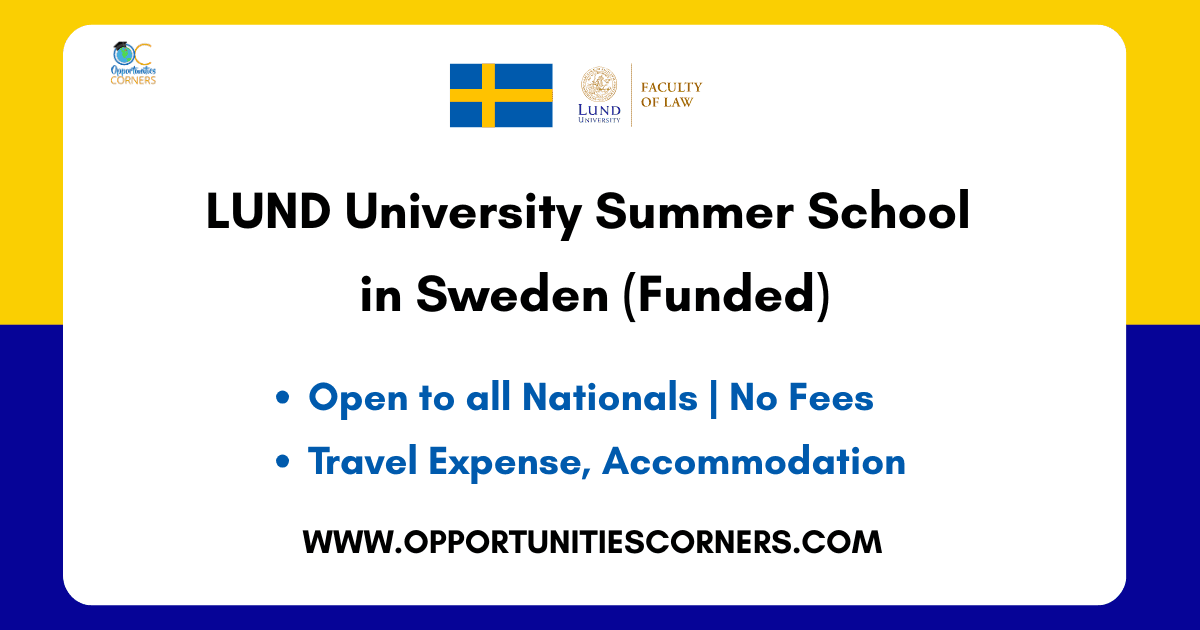 LUND University Summer School 2026 Sweden (Funded)