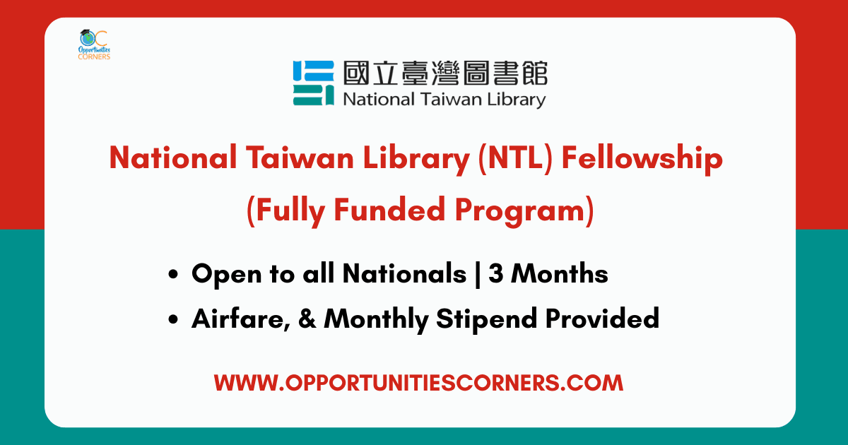 National Taiwan Library Fellowship 2026 (Fully Funded)