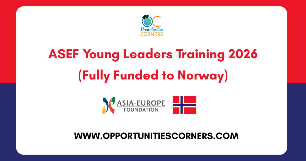 ASEF Young Leaders Training 2026 (Fully Funded to Norway)