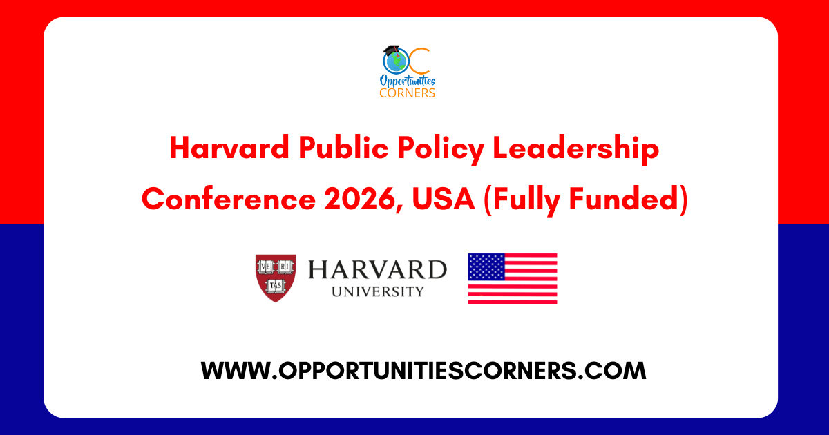 Harvard Public Policy Leadership Conference 2026 (Fully Funded)
