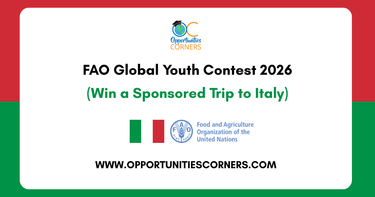 FAO Global Youth Contest 2026 | Win a Sponsored Trip to Italy